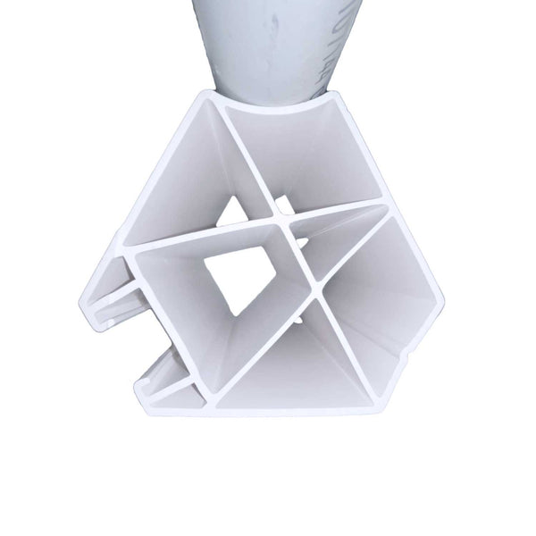 12" M-Hex Rooftop Pipe Support with Strut – MIRO-CG Rooftop Supports